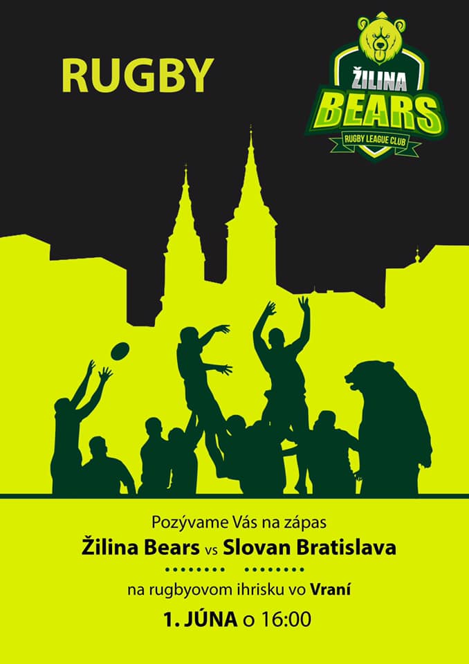 ŽILINA BEARS rugby club vs Slovan Bratislava – SK lige – Sobota 1. jún ...